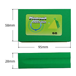 BSRTTOOL Diamond Hand Polishing Pads 60 Grit Sanding Blocks Foam Backing for Tile Stone Marble Concrete Ceramics Granite Glass Wet Dry 1PCS 60