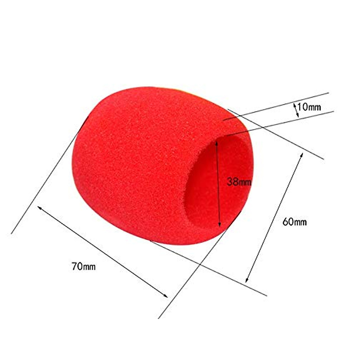 Jonsnowo Microphone Covers Foam,Sponge Cover for Household KTV Microphone. 5 Colors. Blue，Green，Yellow， Red，Black