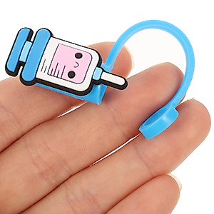 Healifty Straw Covers Cap, 6Pcs Reusable Drinking Straw Covers for 6-8 mm Straws, Anti-dust, Silicone Straw Plug, Straw Toppers for Tumblers