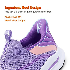 DREAM PAIRS DREAM PAIRS Boys Girls Shoes Kids Tennis Slip on Running Athletic Walking Sneakers for Little/Big Kid Purple Size 2 Little Kid SDRS2334K