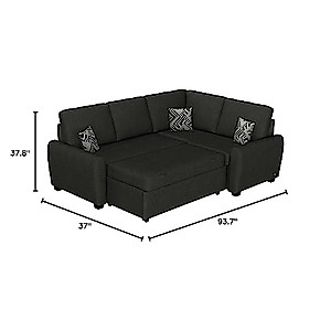 Lifestyle Solutions Convertible Sofa, Ivory