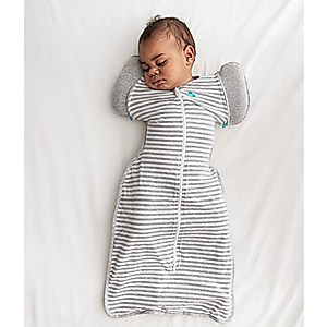 Love to Dream Swaddle Up Transition Swaddle, Patented Zip-Off Wings, Gently Help Baby Transition from being Swaddled to Arms Free when showing signs of rolling, 1.0 TOG, 13-19 lbs, Gray