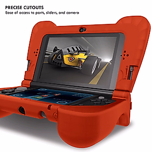 dreamGEAR DG3DSXL-2275 Power Play Kit Accessories: Compatible with Nintendo NEW 3DS XL, 3-In-1 Bundle, Soft Comfort Grip Case, Charging Cable, AC Adapter, Red