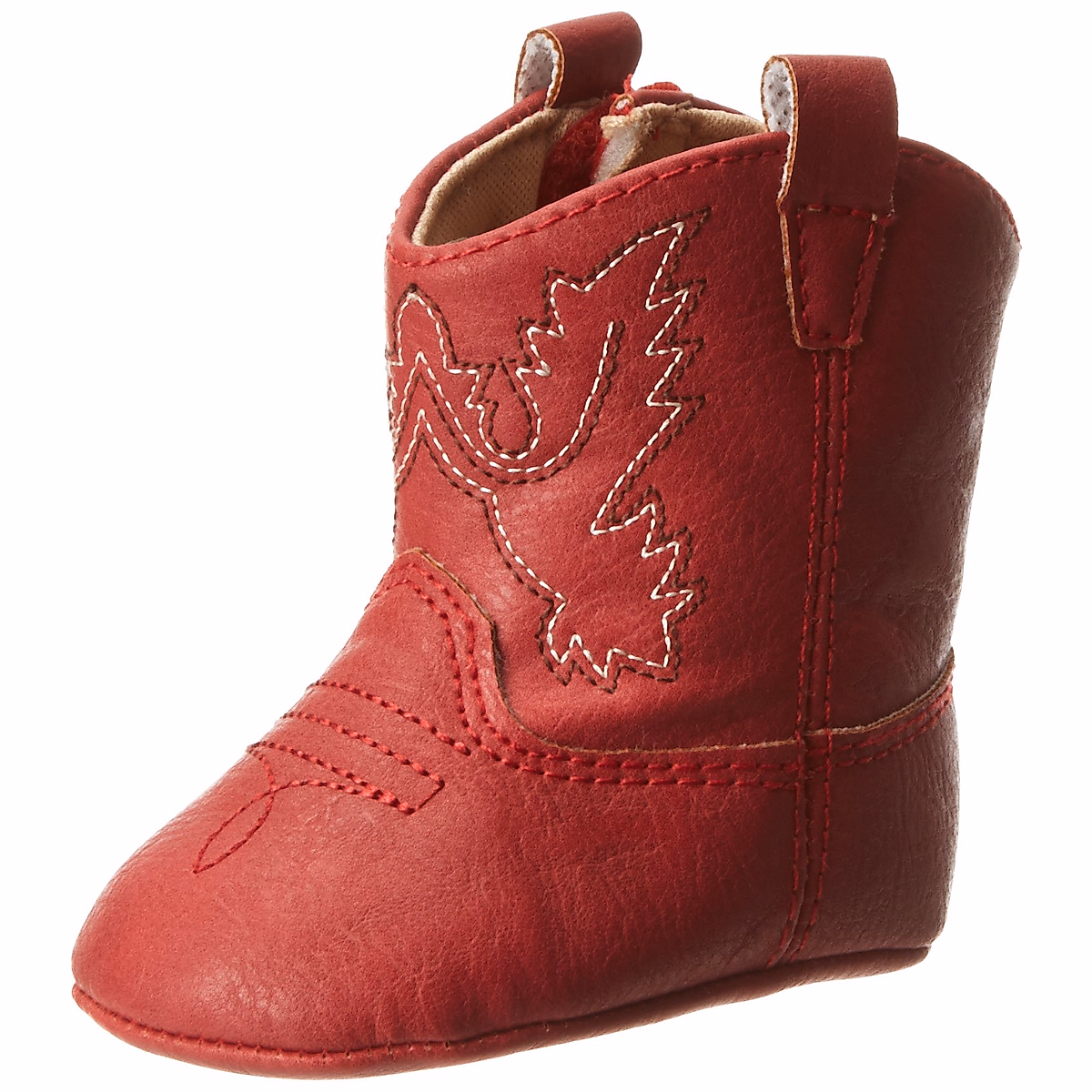 Baby Deer Baby Girls Infant Soft Sole Western Boot, Red, 0