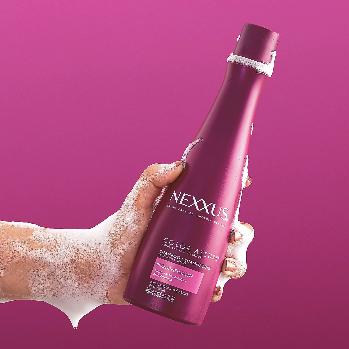 Nexxus Color Assure Shampoo ProteinFusion Twin Pack For Colored Hair Enhanced Color Vibrancy Sulfate-free & Silicone-free 13.5 oz