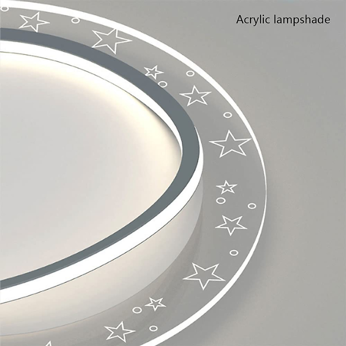 Hanging Lamp , Modern Round Ceiling Light Fixture Dimmable Flush Mounted Ceiling Lamp for Living Room Bedroom Kitchen Gold Acrylic LED Ceiling Chandelier for Kid's Boys Girls Room Interesting Life ( C