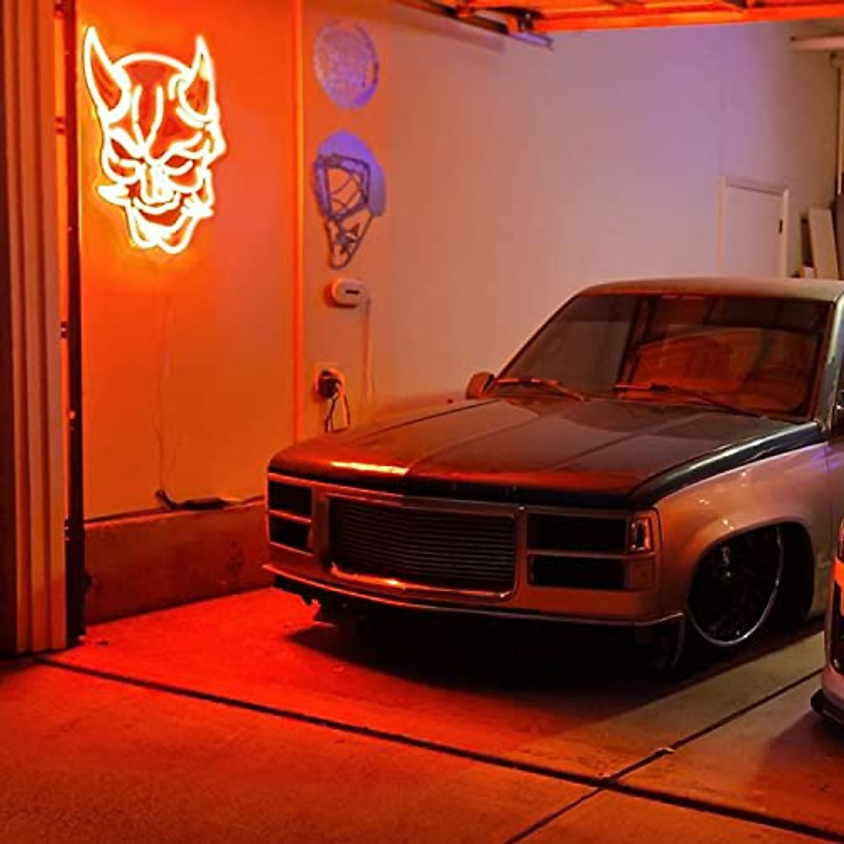 GGK Hannya Mask Neon Sign for Game Room, Tattoo Shop, Tattoo Studio Decor LED Anime Neon Light Wall Sign Cool Room Accessory for Teen, Live Streamer, Influencer, Japanese Demon Evil Spirit Hannya Sign Anime Neon Artwork (Hannya Mask)