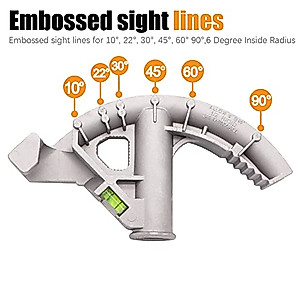 Fuzbaxy Conduit Bender Tool for 3/4inch EMT and 1/2 inch Rigid Pipes for Stub-Ups,Offsets,Back-to-Back(Aluminum)