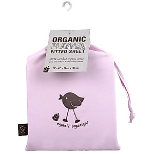 Kushies Certified Organic Play Pen Fitted Sheet, Pink