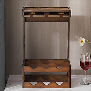 DOUBA Wine Rack Wooden Goblet Storage Home Shelf Floor Living Room Solid Wood Wine Utensils