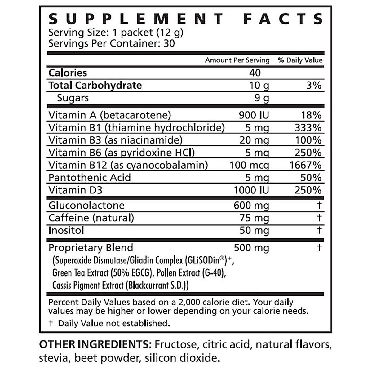 Youngevity ProJoba Pollen Burst™ - Clean Natural Energy Supplement w/Green Tea, Pollen Extract, GliSODin® - Increase Focus, Brain Boost, Endurance, Mental Clarity (30 Sticks)