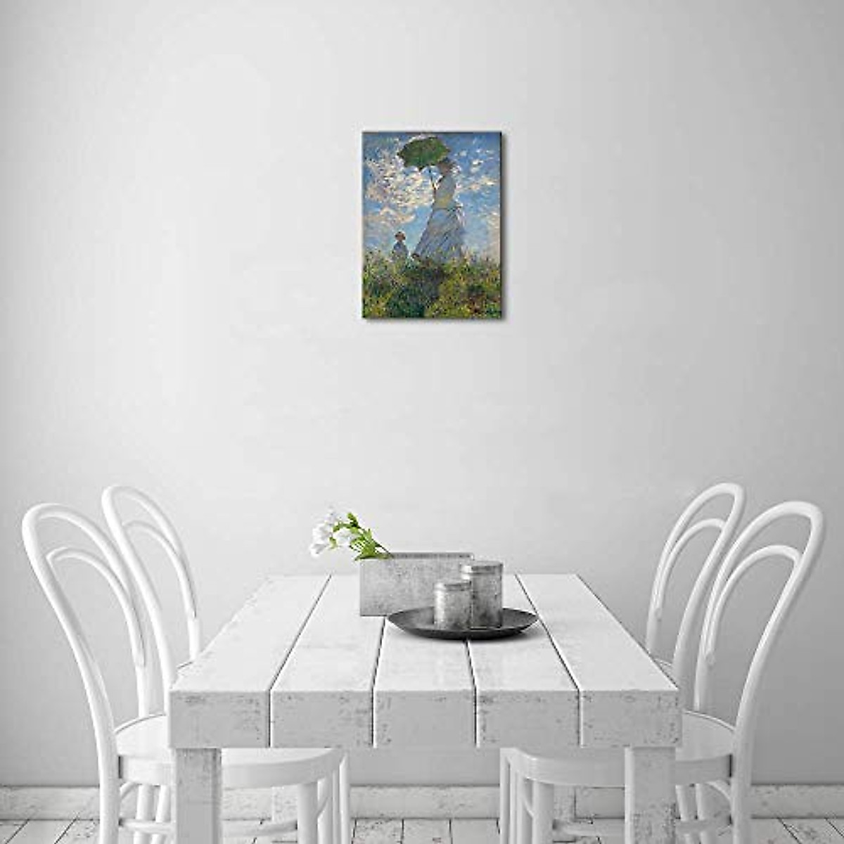 Wieco Art Woman with a Parasol Madame Monet and Her Son Canvas Prints Wall Art of Claude Monet Famous Classic Oil Paintings Reproduction People Landscape Pictures Artwork for Home Office Decorations