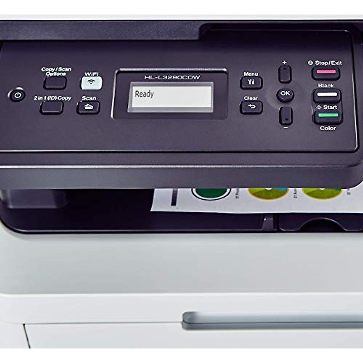 Brother HL-L3290CDW Wireless Compact Digital Color Laser All-in-One Printer, Duplex Printing, Print Scan Copy - 600 x 2400 dpi, 25ppm, 250-sheet, Works with Alexa - Bundle with JAWFOAL Printer Cable.