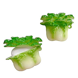 Aikeduo for Airpods 2 Case Funny Fun Cartoon Cool Soft Silicone Cute Food Vegetables Design for Teens Boys Girls Charging Case Skin Accessories Protective Cover for Airpod 1 (Airpods 2/1, Cabbage)