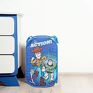 Disney Pixar Toy Story Pop Up Hamper - Mesh Laundry Basket/Bag with Durable Handles - Features Woody, Buzz Lightyear & Forky (Official Disney Product)