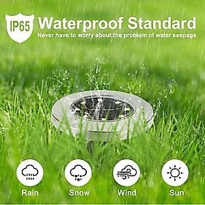 Solar Ground Lights, Waterproof Solar Garden Lights, Upgraded Outdoor Garden Waterproof Bright in-Ground Lights, Landscape Lights for Pathway,Yard,Deck,Lawn,Patio,Walkway (16 Pack White Light)