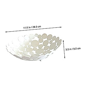 Cabilock wedding decor Decorative Fruit Bowl fruit plate decorative Metal Bowl cupcake stand fruit and vegetable basket black food containers vegetable fruit holder Stainless steel dessert