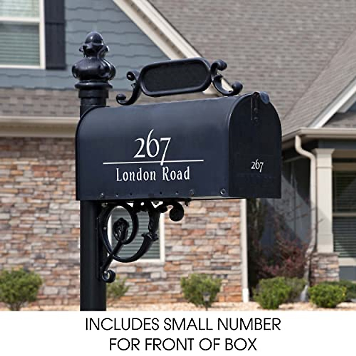 Personalized Mailbox Numbers - Street Address Vinyl Decal - Custom Decorative Numbering Street Name House Number Gift 3DY - Back40Life (E-004c)