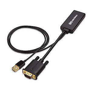 Cable Matters VGA to HDMI Adapter for Monitor and TV (VGA to HDMI Converter) with Audio Support