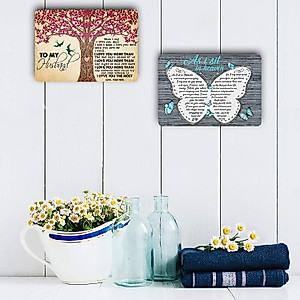 Super durable As I Sit in Heaven and Watch You Everyday-Butterfly Tin Sign Vintage Cave Bar Home Wall Decoration Metal Wall Hanging Gift 8x12 Inch