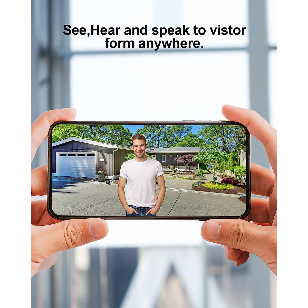 Doorbell Camera Wireless WiFi Video Doorbell Two-Way Audio Human PIR Motion Detection HD Security Camera Real-Time Video for iOS & Android Phone