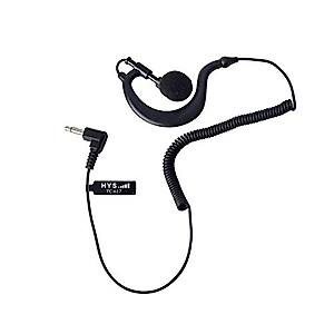 G Shape Soft Ear Hook Earpiece Headset 3.5mm Plug Ear Hook Listen Only Ham Radio Earpiece/Headset HYS TC-617 Receiver/Listen Only Earpiece for 2-Way Motorola Icom Radio Transceivers