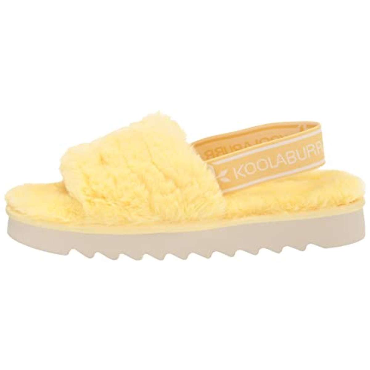 Koolaburra by UGG Unisex-Child K FUZZ'N Sandal, Pale Banana, 2 Little Kid