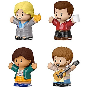 Little People Collector Parks and Recreation Special Edition Set in Display Gift Box for Adults & Fans, 4 Figures