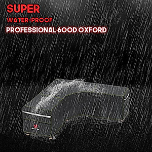 Rosefray Outdoor Sectional Cover, Waterproof 600D Heavy Duty L-Shaped Patio Couch Cover- Right Facing 105''*85''