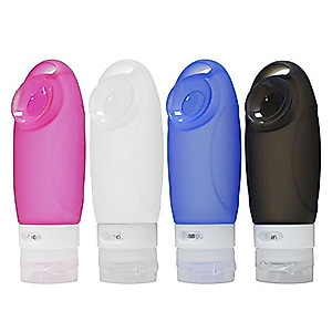 evron Travel Bottles for Toiletries,Tsa Approved Silicone Refillable Travel 3oz Containers BPA Free Leak Proof Liquid Travel Accessories for Conditioner,Shampoo (T7)