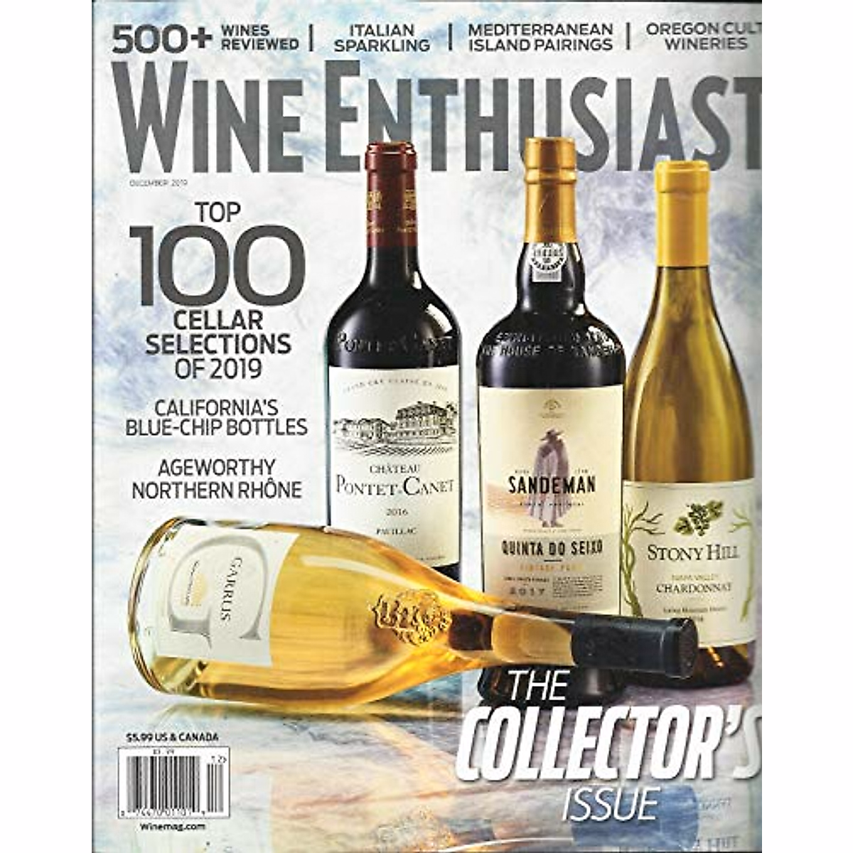 WINE ENTHUSIAST MAGAZINE,TOP 100 CELLAR SELECTIONS OF 2019 THE COLLECTOR'S ISSUE