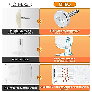 OIIBO Super Silent Hamster Running Wheel, Large Hamster Wheel Super Wide Round Runway, Quiet Spinner Small Animals Exercise Wheels Adjustable Stand for Hamsters Gerbils Rat Mice Hedgehog(8.5in)