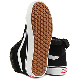 Vans Women's High-Top Sneaker, Suede Black White, 9