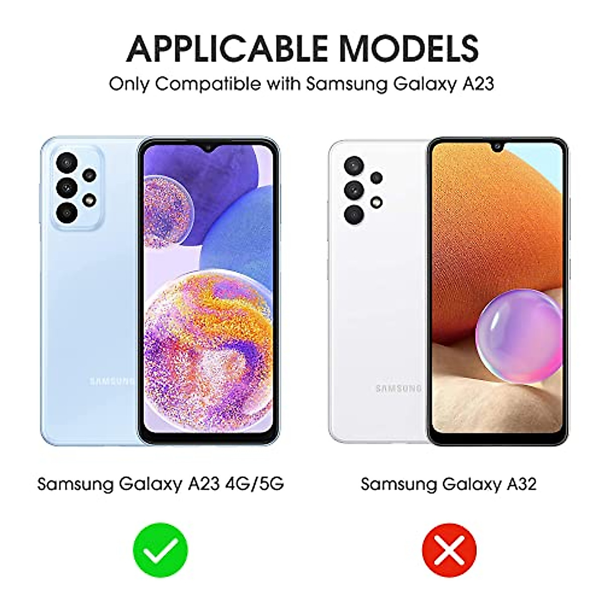 Samsung Galaxy A23 5G Waterproof Rugged Case - Built-in Screen Protector, Dustproof, Shockproof, Heavy Duty Protection (Black)