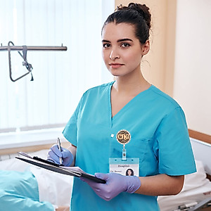 Badge Reels Holder Retractable, ID Card with Alligator Clip for Nurse Name CNA Because Your Life is Worth My Time Cute Funny Cartoon Nursing Doctor Teacher Medical Work Decorative Gift(CNA)…