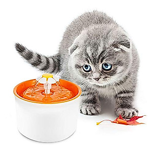 ZZK 1.6L cat (Dog) pet Drinking Fountains Automatic Beverage Dispenser Electric Water Dispenser Filters Watering Pets,G