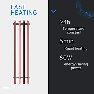 senplus Heated Towel Rack, Towel Warmer with Timer, Wall Mounted hot Towel Warmer Rack for Bathroom, Hardwired or Plug-in Models Vertical Towel Heater Black