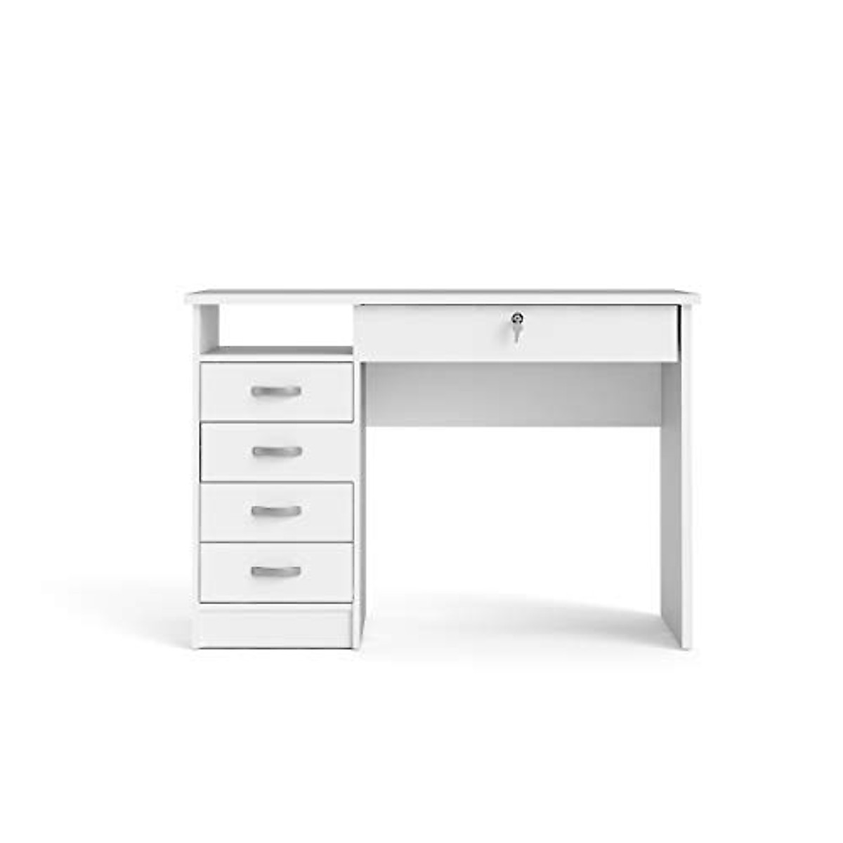 Tvilum Desk with 5 Drawers, White