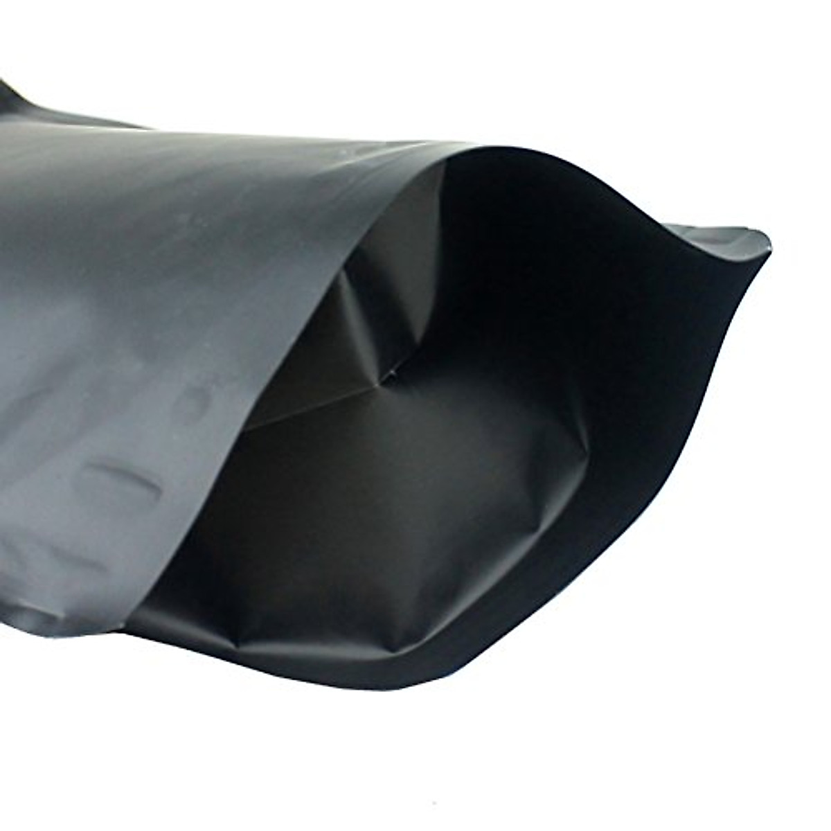 AwePackage High Barrier 16 oz Foil Stand up Zipper Pouch Coffee Bag with Valve (50, Matte Black)