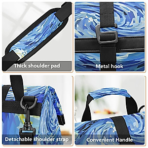 panksolu Starry Night Van Gogh Lunch Bags for Women Insulated Leakproof Lunch Box Reusable Cooler Tote Bag with Adjustable Shoulder Strap for Work School Picnic