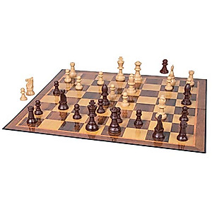 Silly Goose Games Chess Board Game I Cardboard Folding Chess Sets with Plastic Chess Pieces I Chess Board Set for Adults I Travel Chess Set Classic Board Games for Family Night I Checkers Board Games