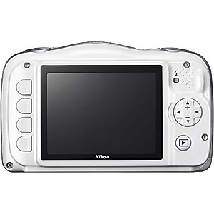 Nikon COOLPIX W100 13.2MP 1080P Digital Camera w/ 3X Zoom Lens, WiFi, SnapBridge, White (26515B) - (Renewed)