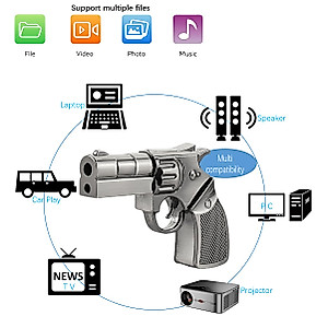 WooTeck 128GB Metal Revolver Gun USB 3.0 Flash Drive Livid