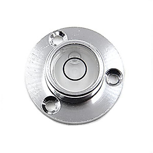 Driak 34mm/1.34" Round Bubble Level Aluminum Case bullseye level Glass Mirror Bubble Level Circular Spirit Level Bubble Small Precision Level with Mounting Holes
