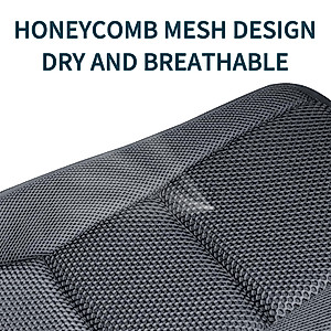 KINGLETING Car Seat Cushion with Memory Foam and Breathable Honeycomb Mesh - Comfortable, Supportive, and Non-Slip Universal Seat Pad for Leg Pressure and Back Pain Relief (Seat and Back)