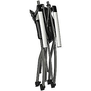 TIMBER RIDGE Aluminum Collapsible High Back Chair with Organizer Cup Holder Headrest Heavy Duty 300 lbs for Adults, Ideal for Outdoor Beach Fishing Lawn, Gray