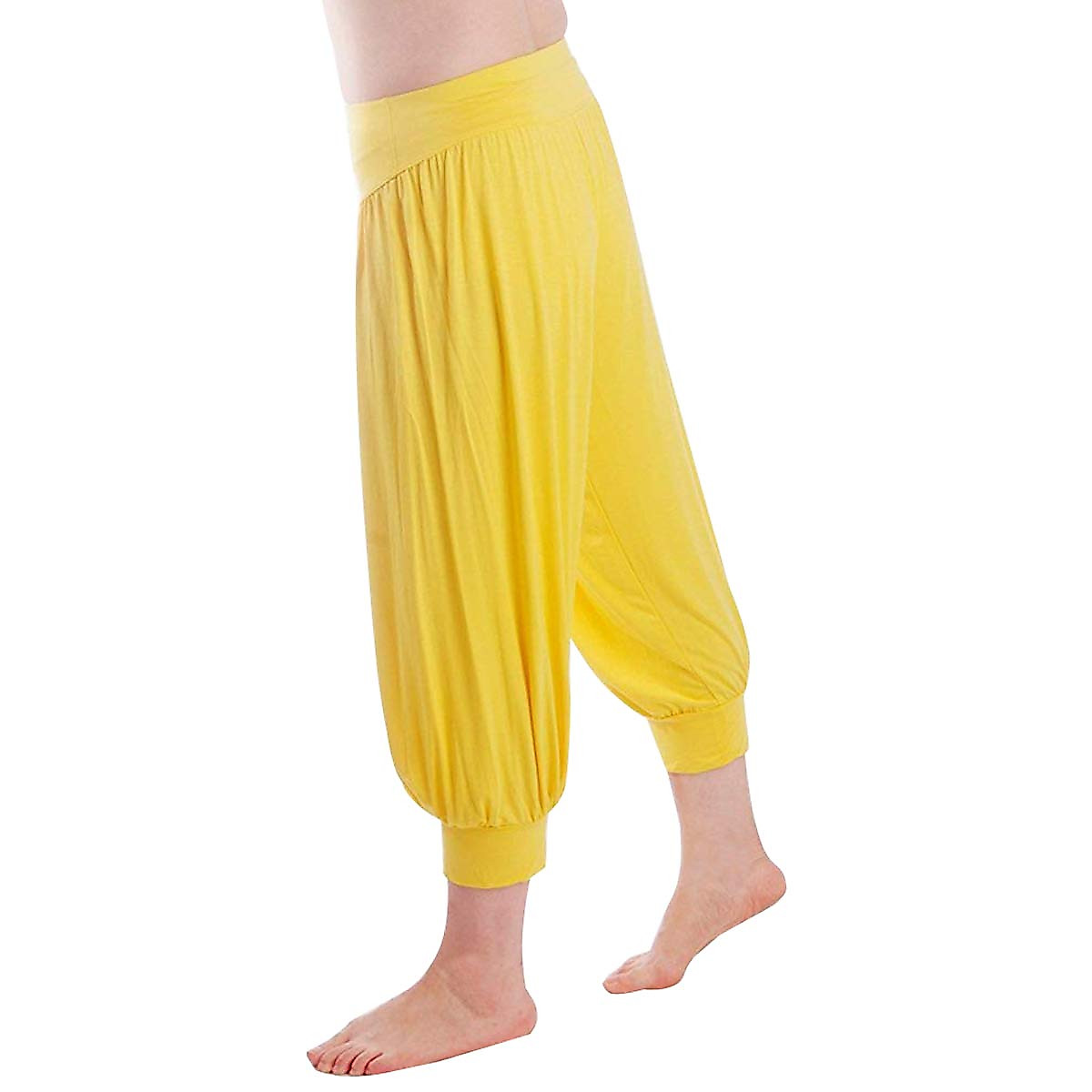 LKXHarleya Women Modal Harem Yoga Pants Loose Casual Fold Over Pilates Capri Pants Yoga Pants