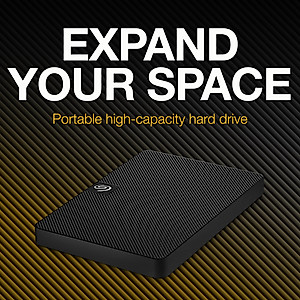 Seagate Expansion Portable, 2TB, External Hard Drive, 2.5 Inch, USB 3.0, for Mac and PC (STKM2000400)