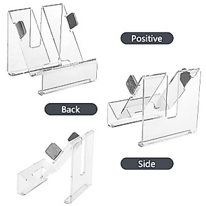 CaSZLUTION Acrylic Mouse Holder Stand, Desktop Vertical Mount Stand Base for Wired and Wireless Mouse, Universal Computer Mouse Display Stand PC Gaming Mouse Organizer Holder - Clear