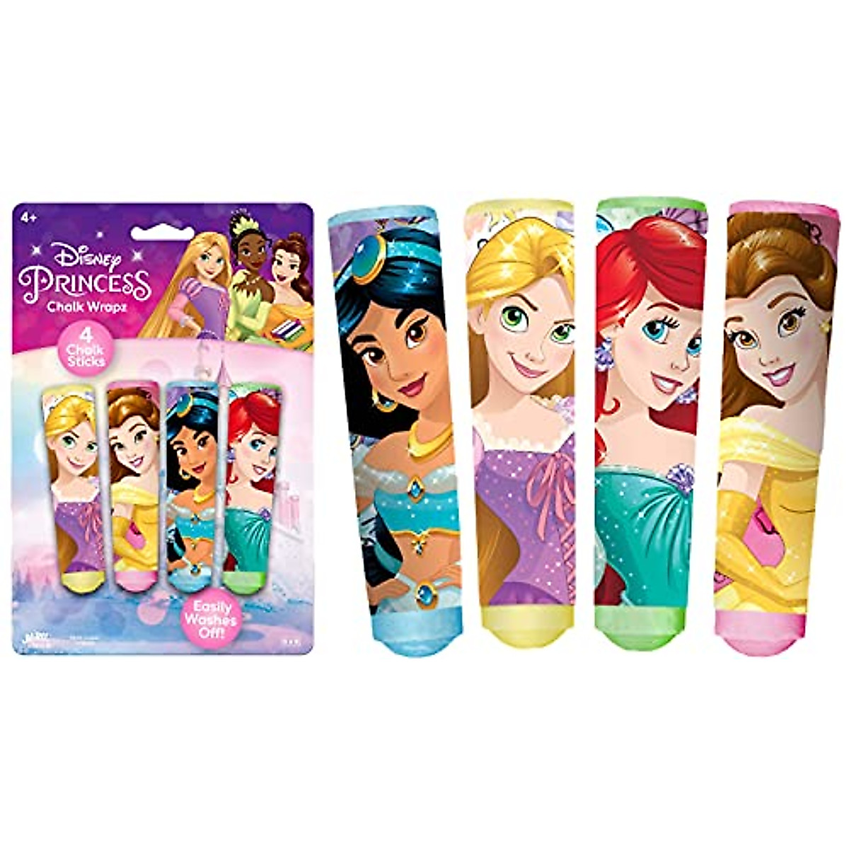 Disney Sidewalk Chalk Sticks (1 Pack Princess) Disney Princess Toy. Floor & Board Chalk, Outside Toys Jumbo Chalk, Non-Toxic Washable Art Set, Outdoor, Birthday Toys for Kids in Bulk B-7810-1